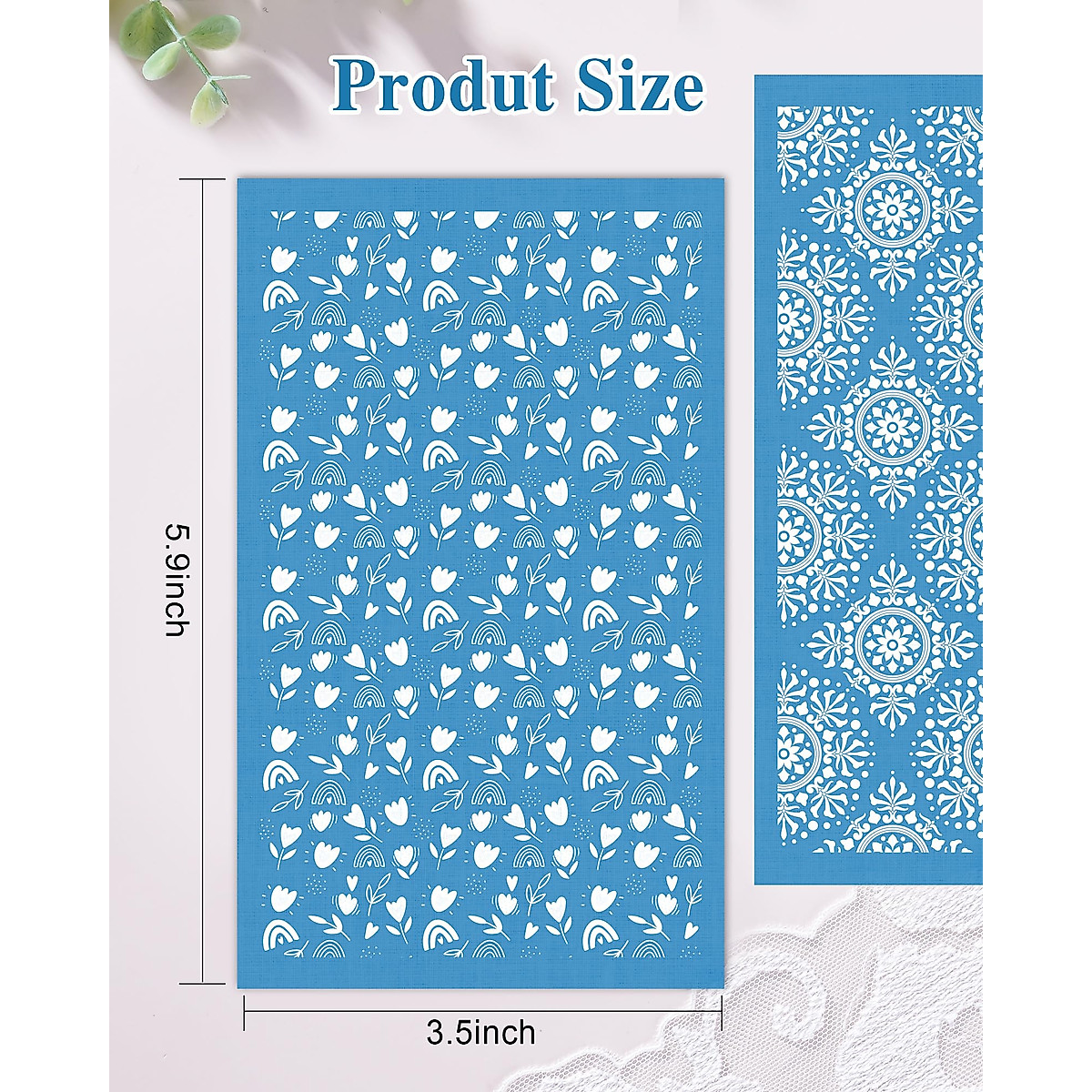 Puocaon Boho Clay Silk Screen - 8 Pcs Paisley Silk Screen Stencils for Polymer Clay Jewelry, Reusable Screen Stencils for Polymer Clay Earrings Making, Mystic Boho Polymer Clay Silk Screen Stencils