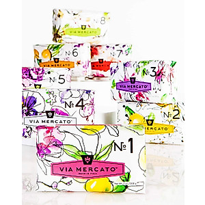 Via Mercato Italian Soap Bar (200 g), No. 5 - Waterlily & Sandalwood