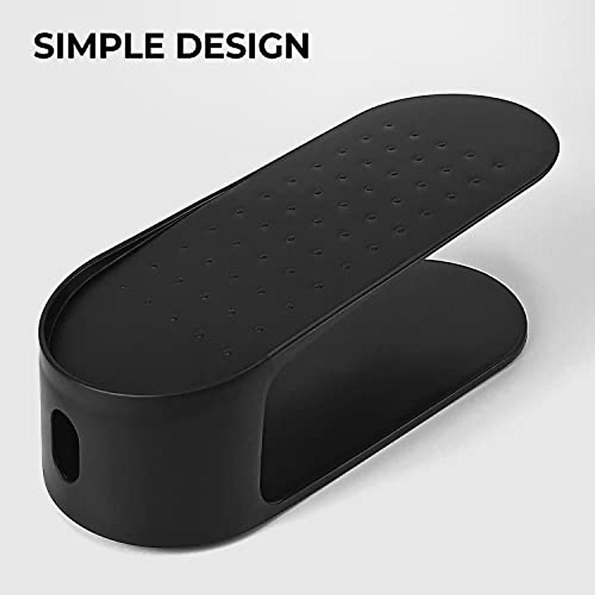 carrotez Shoe Slots Organizer 3 Pack - [Litem] Space Saving Shoe Organizer Rack for Closet - Easy Shoe Stacker, 9.84'' x 3.89'' x 4.26'' (Black, 3 Pack)