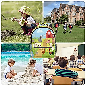 KiuLoam Farm Animals Kids Backpacks For Toddler Boys And Girls Preschool Backpack With Chest Strap 12 Inch