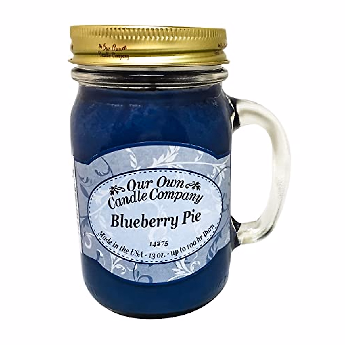 Our Own Candle Company Blueberry Pie Scented 13 oz Mason Jar Candle - Made in The USA