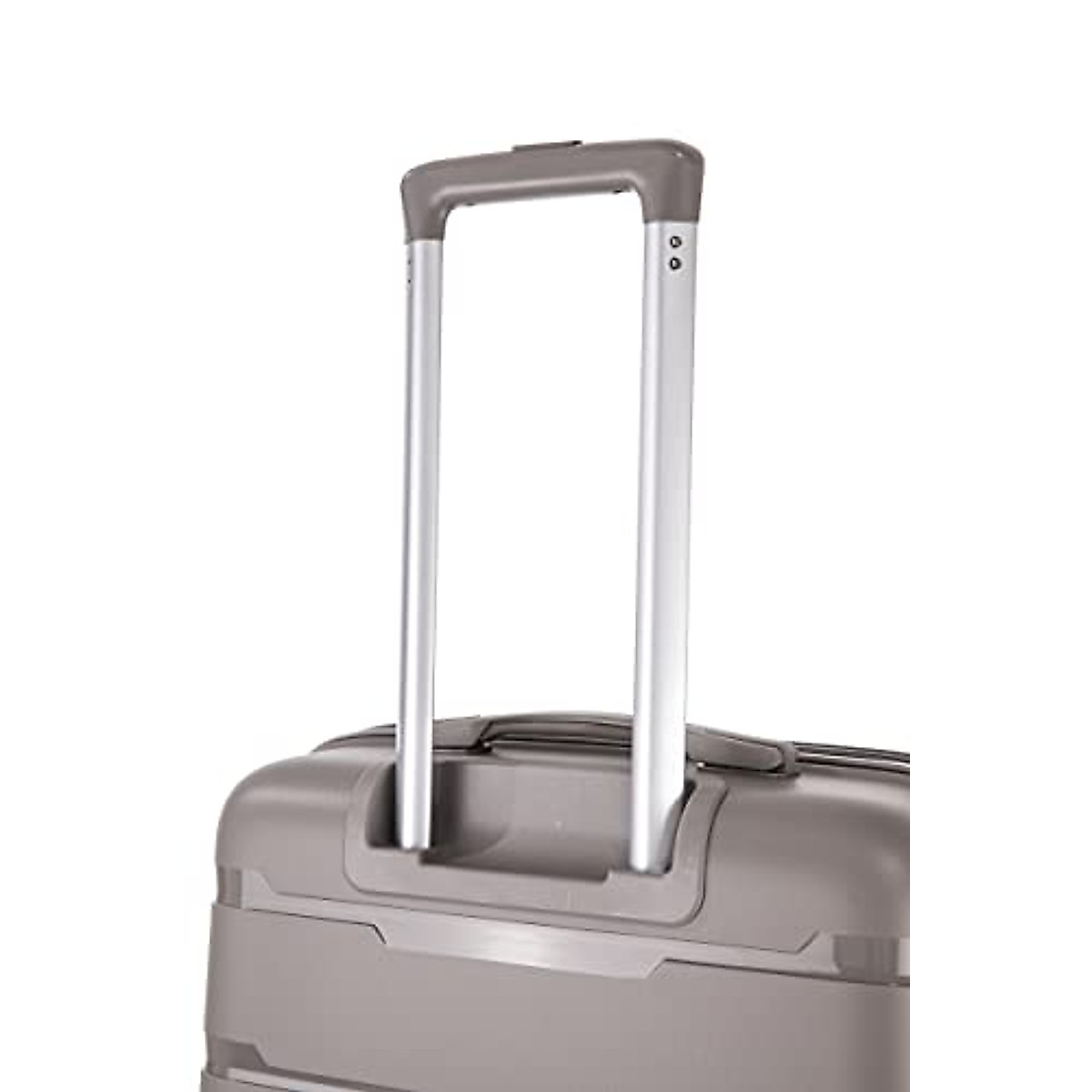 Rockland Pasadena Hardside Spinner Wheel Luggage, Silver, 19", 23", 27"