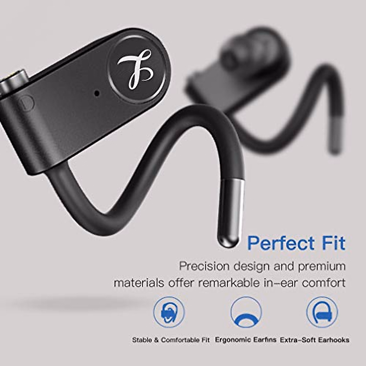 Bluetooth Headphones Linpa World Wireless Earbuds for Sports 54hours Playtime with Charging case