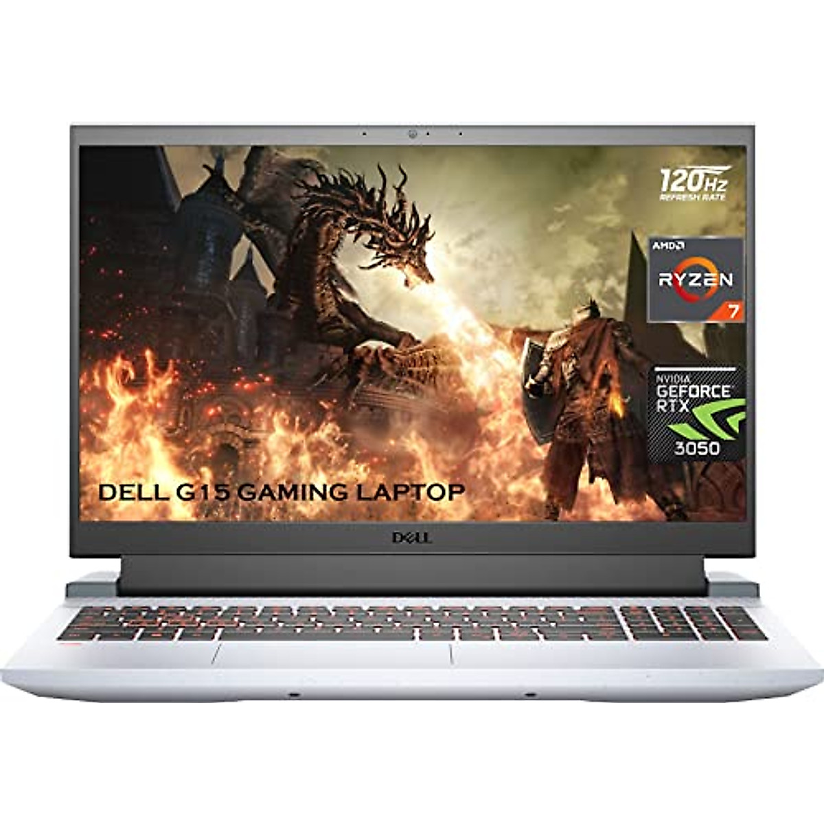 Dell 2022 Newest G15 Gaming Laptop, 15.6'' FHD 120Hz Display, AMD Ryzen 7 5800H 8-Core Processor, GeForce RTX 3050 Ti, 64GB RAM, 1TB SSD, Webcam, HDMI, Wi-Fi 6, Backlit KB, Windows 11 Home, Grey Gray