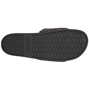 adidas Unisex Adilette Comfort Slide Sandal, Core Black/Preloved Yellow/Core Black, 15 US Men