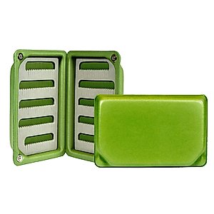 COLDWATER FLY FISHING - Light Weight Floating Olive Green EVA Fly Box- Small Vest Size