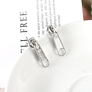 Novelty Zipper Head Earring Stud Silver Individuality Earring for Young Women