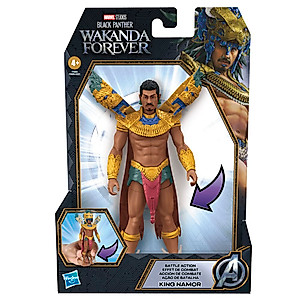 Marvel Studios' Black Panther Wakanda Forever Battle Action King Namor, 6-Inch Action Figure, Toy for Kids Ages 4 and Up