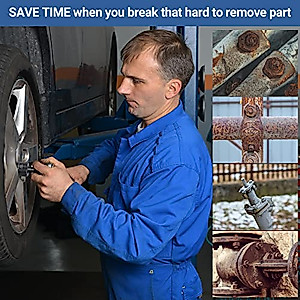 MABLEVI Bolt Nut Extractor Set with Center Punch Bar, 6PCS 1/2" Drive Impact Lug Nut Remover Socket Tool, Wheel Lock Removal Kit for Damaged, Frozen, Studs, Rusted, Rounded-Off Bolts, Nuts & Screws