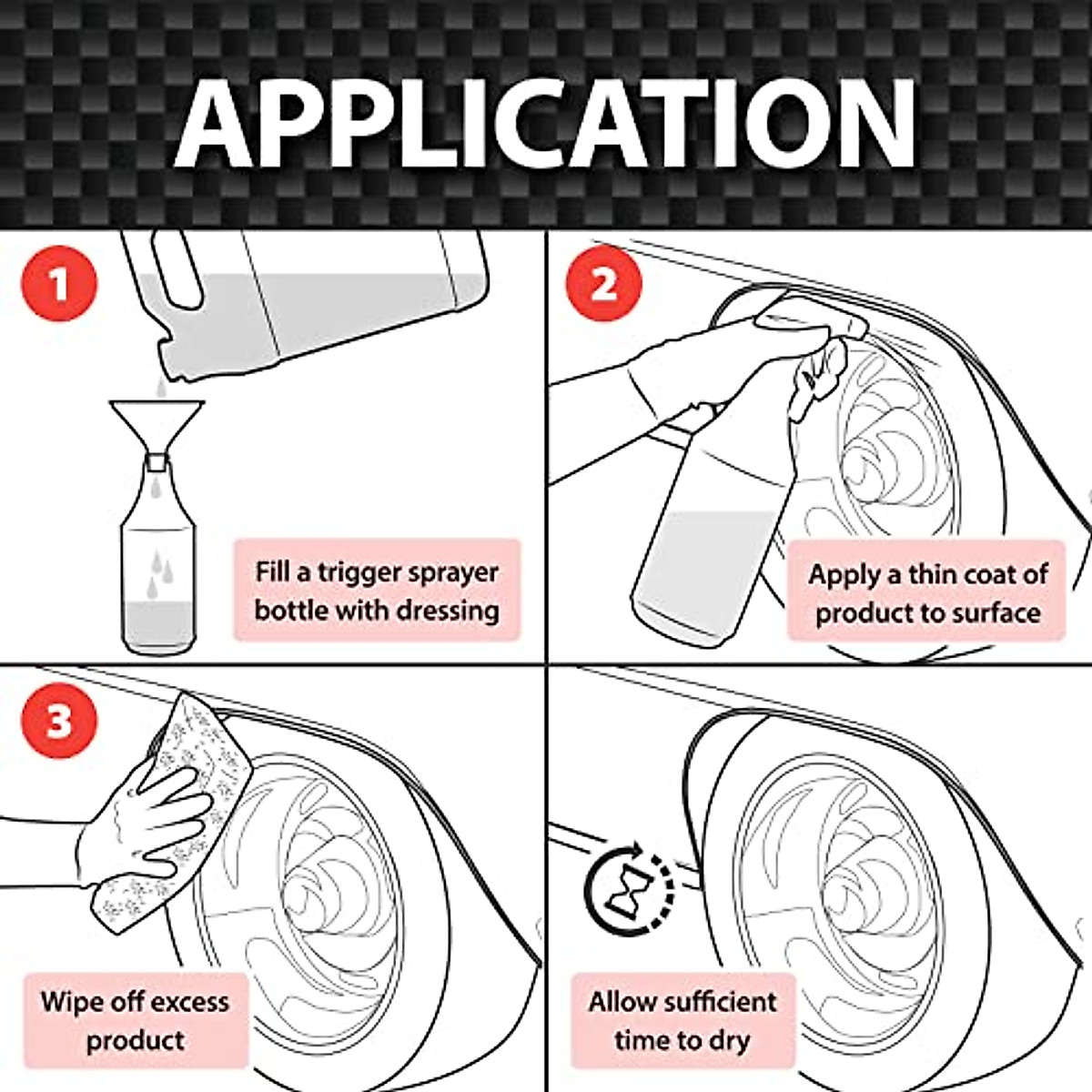 Malco Prizm Plus All-Purpose Dressing – Ultra High Silicone Formula Gives Superior Shine and Durability to Interior Rubber and Vinyl Surfaces/Protects Against Fading and Cracking/1 Gallon (196601)