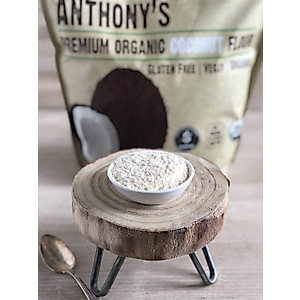 Anthony's Organic Coconut Flour, 4 lb, Batch Tested Gluten Free, Non GMO, Vegan, Keto Friendly