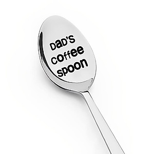 Dad Gift Spoon from Daughter Son - Dad's Coffee Spoon for Dad Daddy Birthday Fathers Day Christmas Gift for Father Coffee Lovers Gifts for Him Dad Coffee Spoons