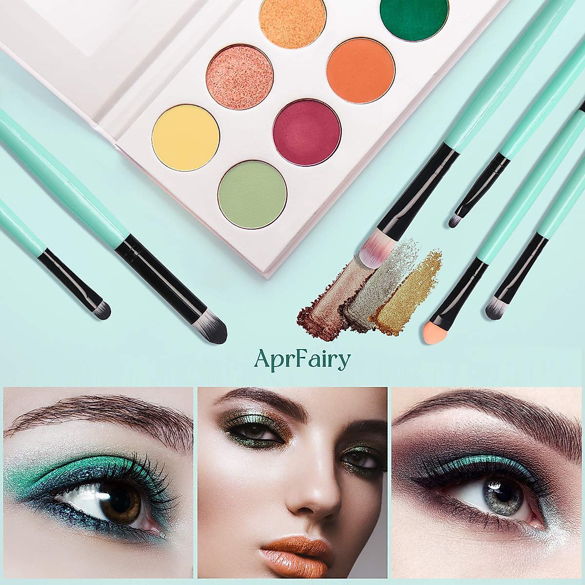 AprFairy Eye Makeup Brushes Set, 20 Piece Eyeshadow Brushes Set Professional Makeup Brushes Eye Shadow Concealer Eyebrow Eyelash Eye Liners Blending Make Up Brushes with Soft Synthetic Wool