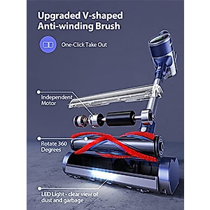 BuTure JR600 Handheld Vacuum, 400W, Gray Blue