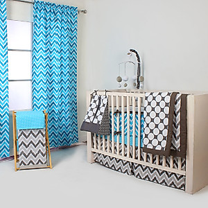 Bacati - Mix N Match Dots Diaper Stacker (Grey)