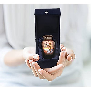 Motorcycle Keepsake Urn - Motorcycle Mini Cremation Urn for Ashes - Highway to Heaven Token Urn - Motorcycle Lovers Sharing Urn - Bikers Memorial Mini Ash Urn with Velvet Pouch & Case (Keepsake)