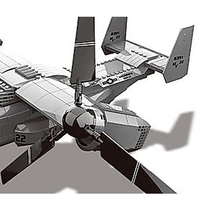 Bell Boeing V-22 Osprey Tiltrotor Aircraft Fighter Model Well Detailed Building Blocks Brick Building Set Aircraft Model Building Toy Plane Helicopter Toy Bricks Set - For Teens and Adults