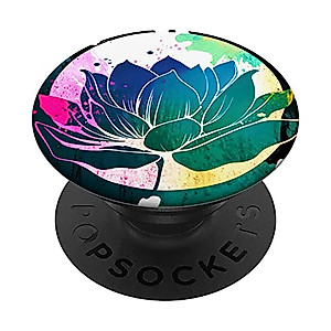 Lotus Flower Blossoms Garden Botanical Aesthetic Plants Art PopSockets Swappable PopGrip