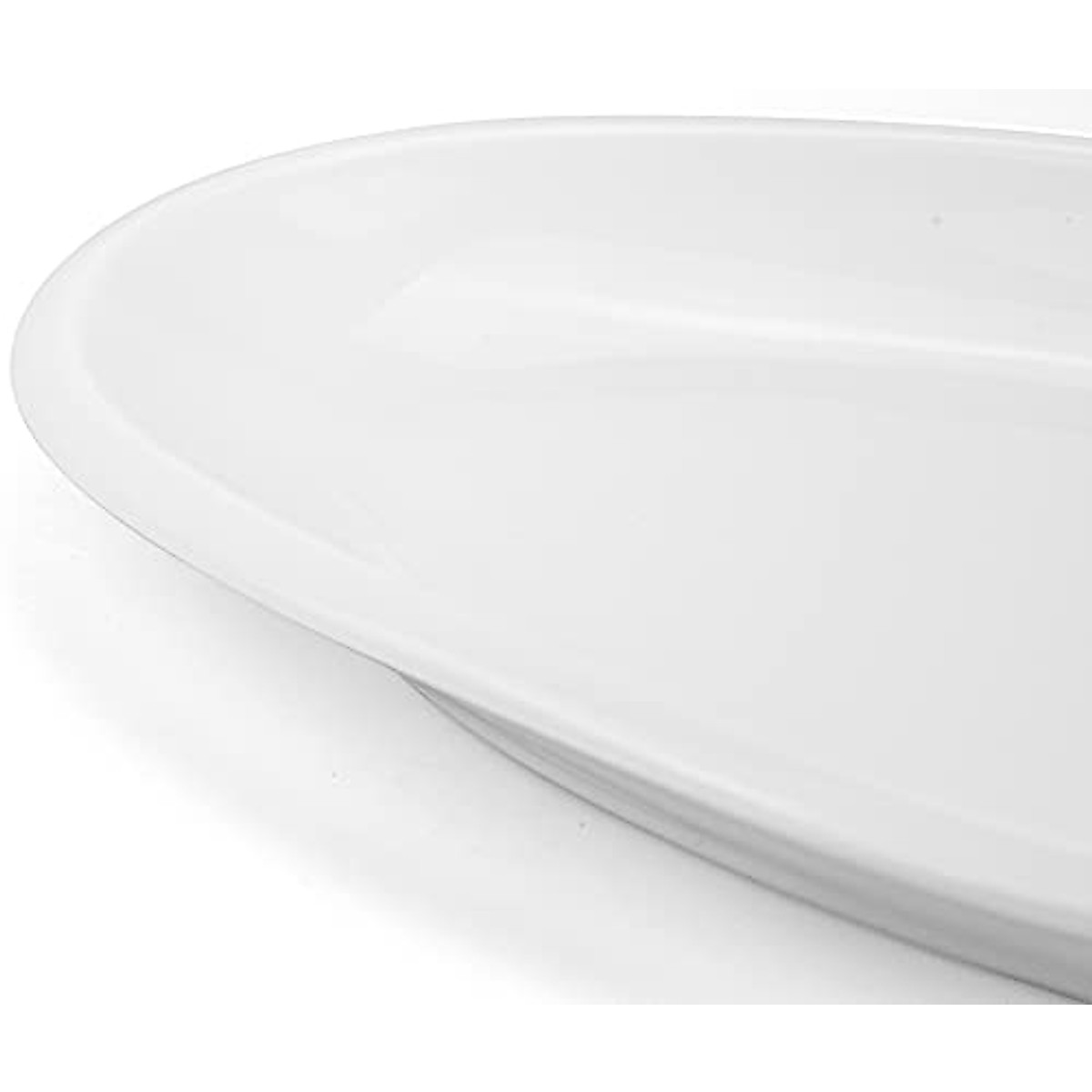 Yesland 2 Pack 14" Porcelain Large Oval Serving Plates, White Oval Serving Platters Dishes for Serving Food, Appetizers, Dessert, Meat, Sushi, Fish, Party