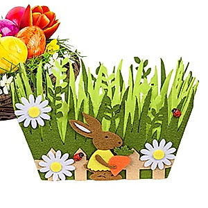 HEPVET Easter Egg Baskets,Non-Woven Fabric Square Small Empty Baskets, Square Easter Baskets Easter Woven Basket Easter Eggs Hunt Basket for Party Gifts Candy Gifts Storage