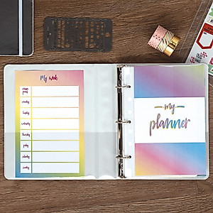 Samsill Economy 1 Inch Mini 3 Ring Binder, Made in The USA, Round Ring Binder, Non-Stick Customizable Cover, White, 6 Pack