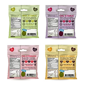 OLOVES Natural Whole Pitted Olives | 24 Pack Variety | Basil & Garlic, Chili & Oregano, Lemon & Rosemary | Vegan, Kosher, Gluten Free + Keto Friendly Healthy Snacks, 1.1 Ounce (Pack of 24)