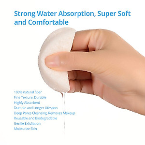 Natural Facial Cleansing Sponges- 20 Count Compressed Facial Sponges Cellulose Reusable Soft Cosmetic Esponjas para Faciales for Professional Makeup Removal, Facials Spa, Exfoliator, Skin Massage