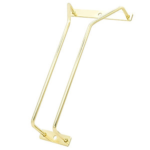 zoohot 22.5cm Wine Glass Rack - Under Cabinet Stemware Wine Glass Holder Glasses Storage Hanger Metal Organizer for Bar Kitchen, Gold Finish (1 Rows, 1 Pack)