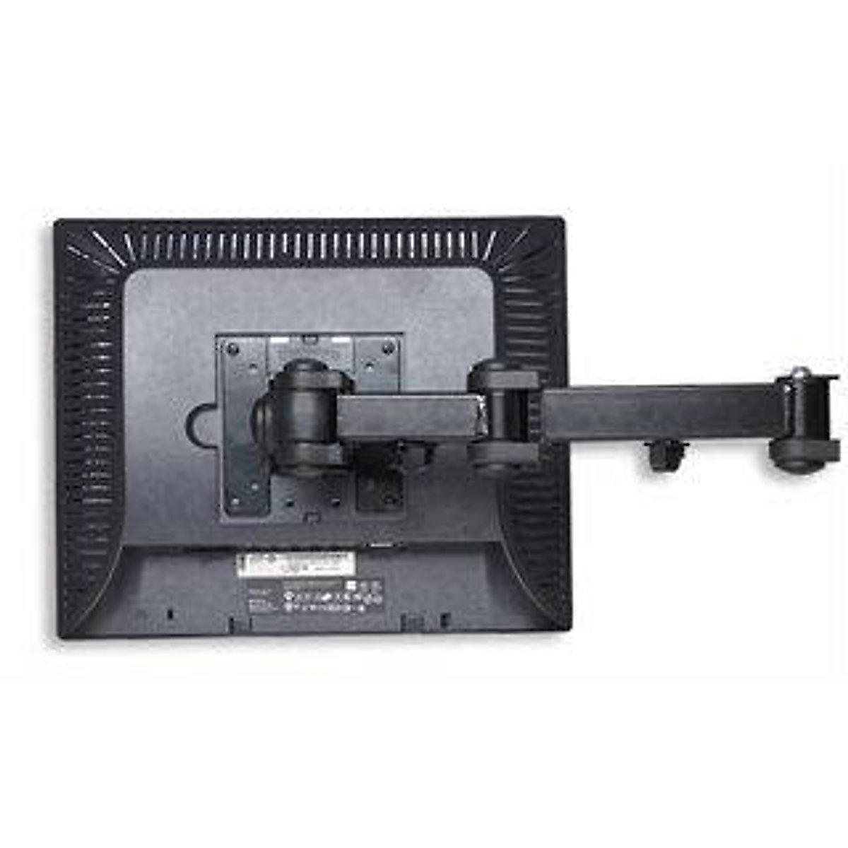Manhattan Dual Monitor Stand Mount with Double-Link Swing Arms - Supports Two 13 in to 24 Inch Computer Screens up to 13 lbs., 180 Tilt / 180 Rotation, Clamp Mounting, Black - 420808
