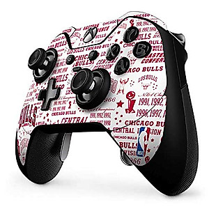 Skinit Decal Gaming Skin Compatible with Xbox One Elite Controller - Officially Licensed NBA Chicago Bulls Historic Blast Design