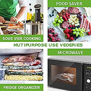 Vacuum Sealer Bags for Food Saver, 4 Pack 11" x 25'ft Commercial Grade Food Saver Vacuum Sealer Bags Rolls, Food Vac Storage & Seal, Meal Prep, Microwave & Freezer Safe, Sous Vide, Seal A Meal (100ft Total)