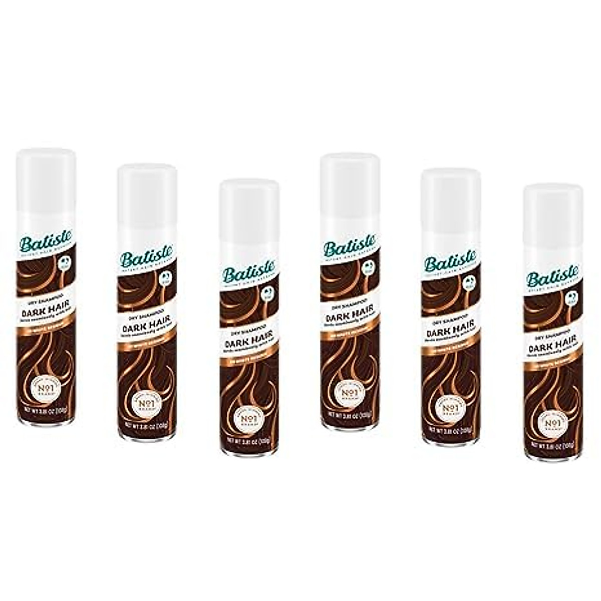 Batiste Dry Shampoo, Dark & Deep Brown 6.73 oz (Pack of 3)