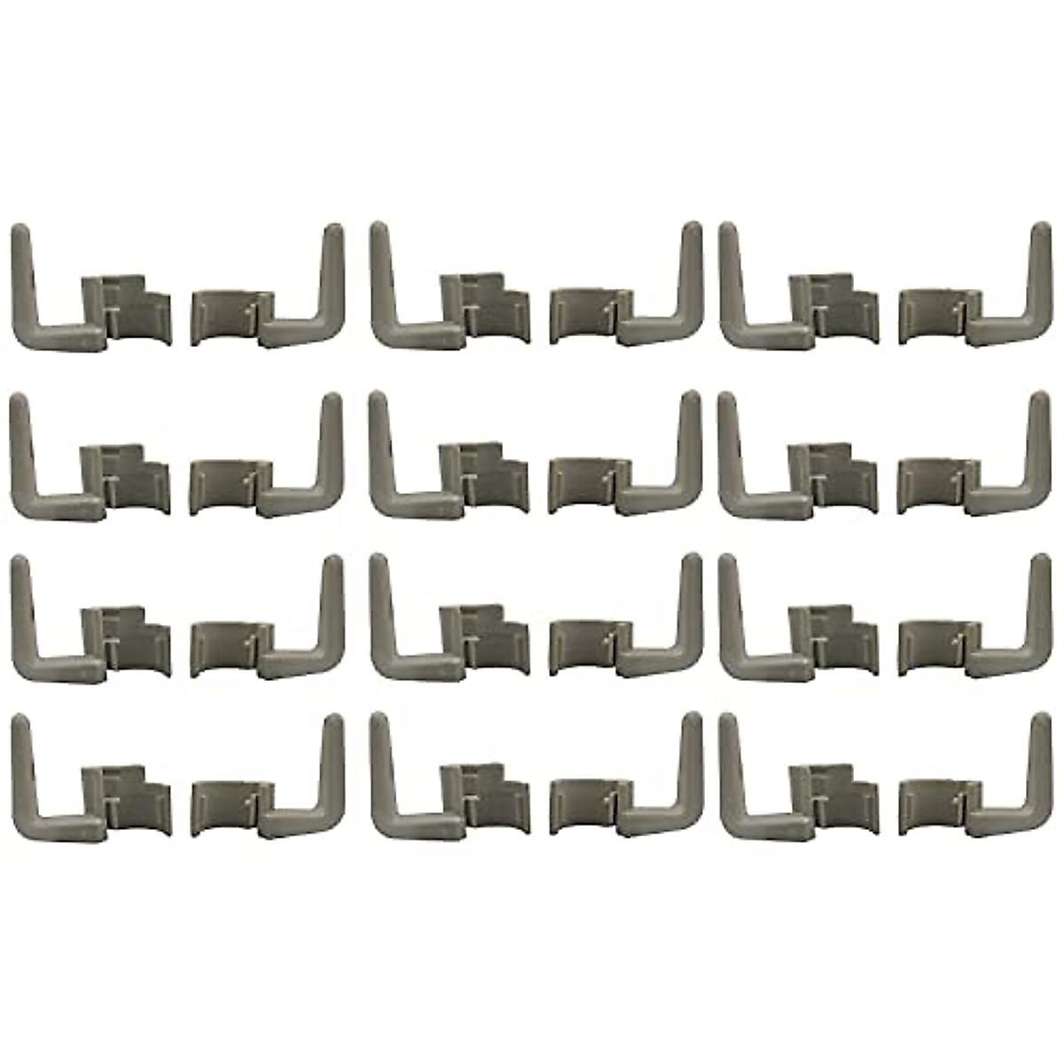 HASMX Cord Handle Hook Set Simple Attaching Hook for Eureka Sanitaire 53574 Upright Vacuum, Vacuum Cord Hook Clip Beige (12-Pack)