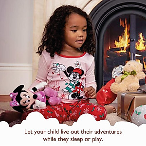 Disney Girls' Minnie Mouse 2-Piece Snug-Fit Cotton Pajamas Set, MERMAID MINNIE, 18M