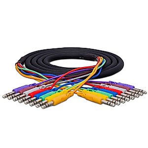 Hosa CSS-803 Balanced Snake, 1/4 in TRS to Same, 3 m