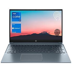 HP Pavilion Laptop, 15.6" FHD Touchscreen, 13th Gen Intel Core i7-1355U Processor, 64GB RAM, 4TB PCIe SSD, Webcam, Fingerprint Reader, Backlit KB, Wi-Fi 6, Windows 11 Pro, Blue