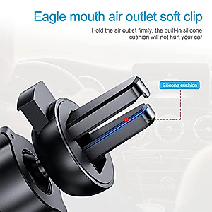 Phone Holder Mount for Car, Adjustable Durable Gravity Phone Holder for Air Vent with Clip, Compatible with 4-7" Mobile Phones, Devices, Fit for Most Cars, Car Accessories (Silver)