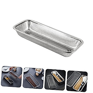 COLLBATH 1 Pc Cabinet Chopstick Rest Chopsticks Drainage Tank Stainless Steel