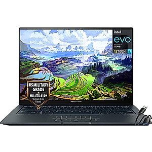 ASUS Zenbook 14.5" 2.8K(2880 x 1800) 120Hz OLED Laptop | EVO 14-Core i7-13700H | 16GB DDR5 | 100% DCI-P3 | WiFi 6E | 2X Thunderbolt 4 | Widnows 11 Home | w/HDMI (16GB LPDDR5 RAM | 1TB PCIe SSD)