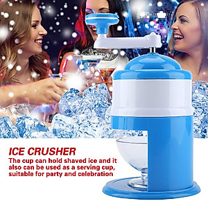 Manual Crushed Ice Maker, Countertop Ice Maker Machine Snow Cone Machine for Slushie Shaved Ice Maker Household Protable Small Slushie Machine