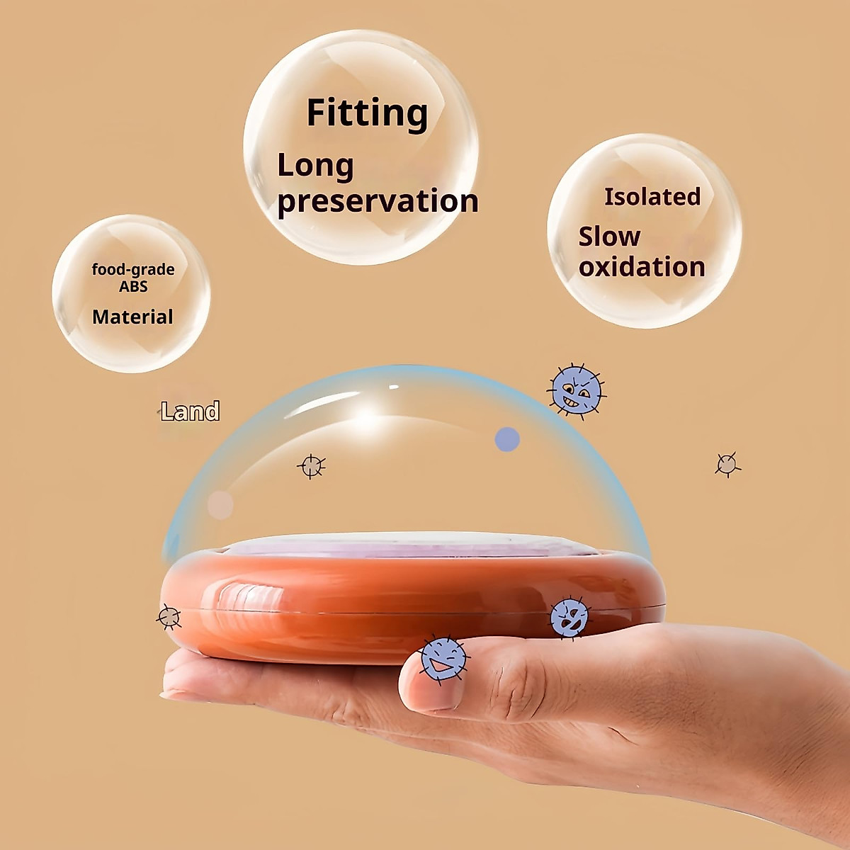 4 Pcs Set Silicone Fruit and Vegetable Storage Container Box for Fridge,Keep Fresh Fruit and Vegetable Anti-oxidation Storage Box for Veggie,Onion,Garlic,Lemon,Tomato,Potato,Avocado for Refrigerator