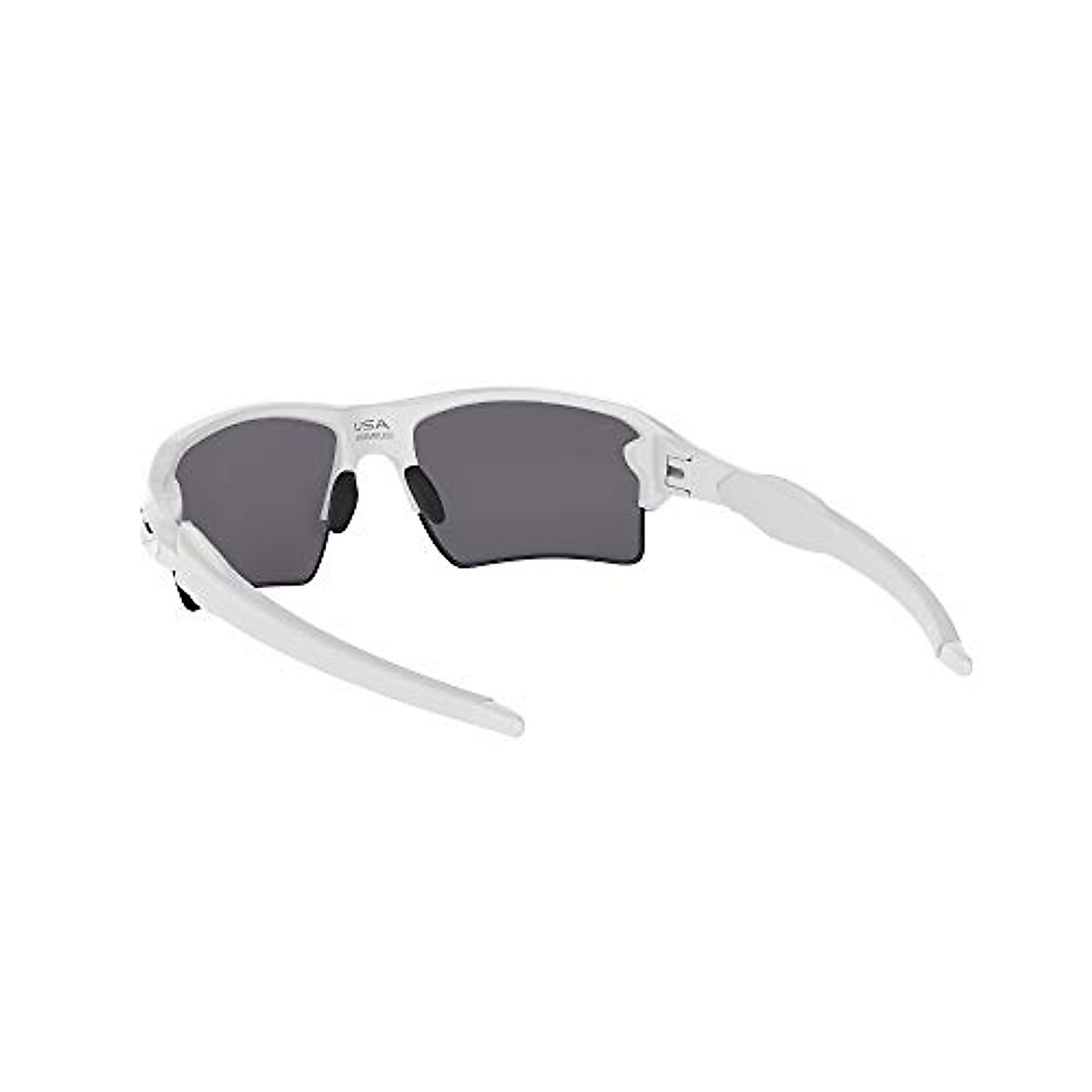 Oakley Men's OO9188 Flak 2.0 XL Rectangular Sunglasses, Polished White/Prizm Black Polarized, 59 mm