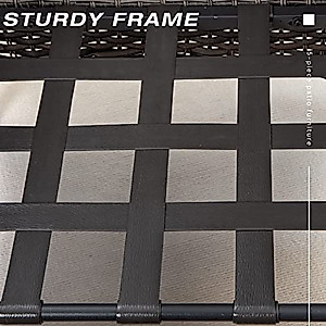 MeetLeisure Wicker Patio Furniture Set 6 Piece Set with 1 Three-Seat Sofa, 2 Swivel Rocker Chairs, 2 Ottomans and 1 Side Table, Outdoor Furniture Patio Conversation Sets(Mixed Grey/Beige)