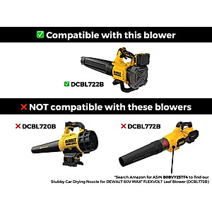Stubby Nozzle Co. STUBBY Car Drying Nozzle for DEWALT 20V MAX XR Leaf Blower (DCBL722B)
