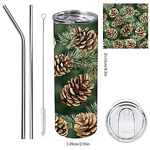 Medpol rustic christmas theme insulated tumblers coffee cup Gift，rustic christmas theme Drinking Glasses-Tea Cup-Coffee Mug tumbler with lid and straw 20 oz insulated tumbler cups