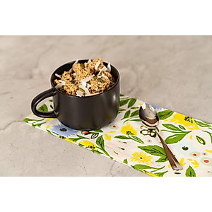 10 Strawberry Street Wazee Matte Oversized Mugs, 6 Count (Pack of 1), BLACK