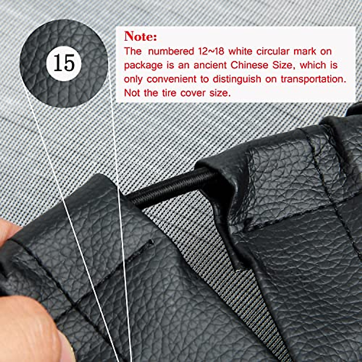 Moonet 27-29 inch Spare Tire Cover Thickening Leather Universal Fit for Jeep, Trailer, RV, SUV, Truck, Tough Tire Wheel Soft Cover (Fits Entire Wheel Size 27-29 inch)