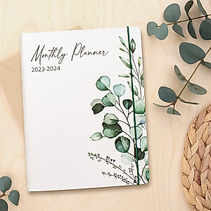 Simplified 2023-2024 Monthly Planner and Calendar Book - Beautiful Modern Greenery To Do List Notebook Easily Organizes Your Tasks to Boost Productivity - Runs Until December 2024