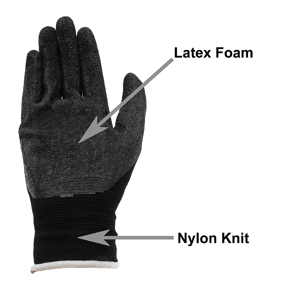 Diesel Protection Pro-Tekk Latex Foam Grip Coated Work Gloves (12 Pairs of Gloves, Size Large)