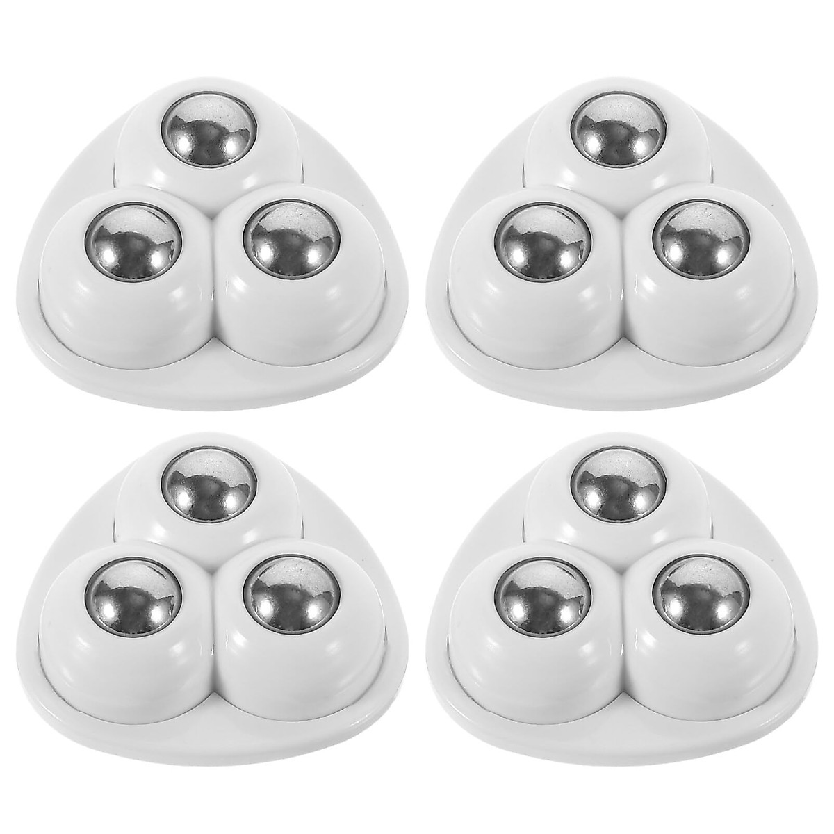 iplusmile 4 Pcs Adhesive Casters Wheels Stick On Wheels Stainless Steel Rollers Wheel 360°Rotation Wheel for Trash Can Projects Crafts, Boxes, Storage Container Moving